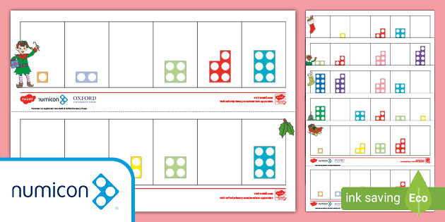 Christmas-Themed Missing Numicon Shape Activity